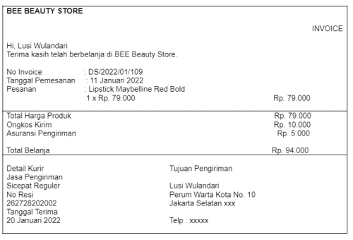 7 Contoh Invoice Jasa Pembayaran, Penjualan dan Tagihan
